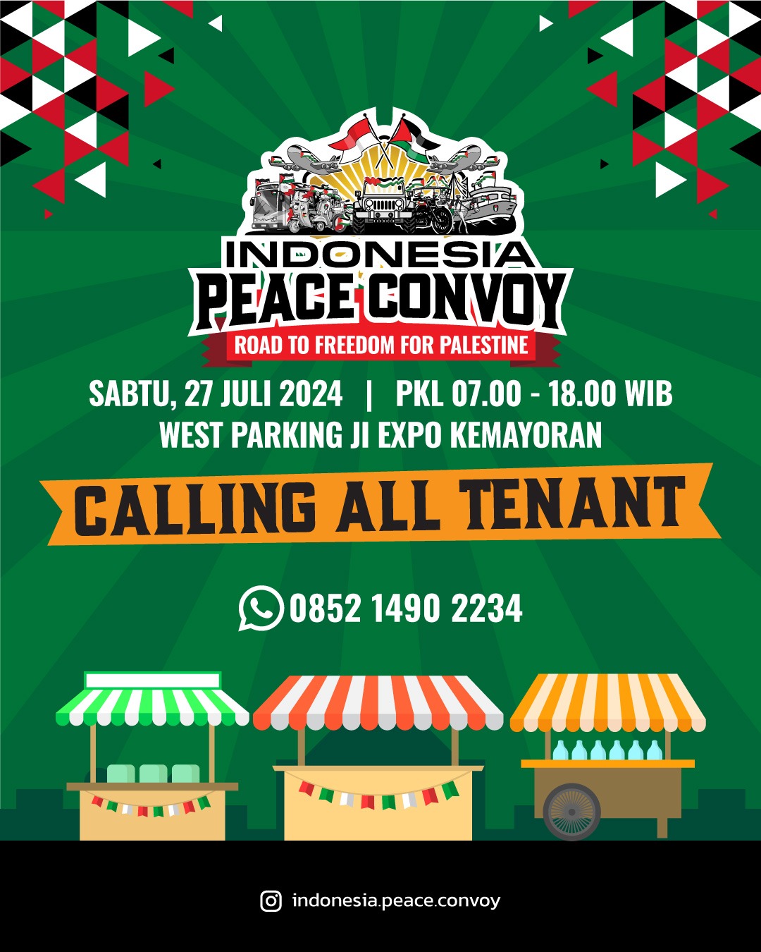 Calling for Tenants – Indonesia Peace Convoy – AQL Islamic Center